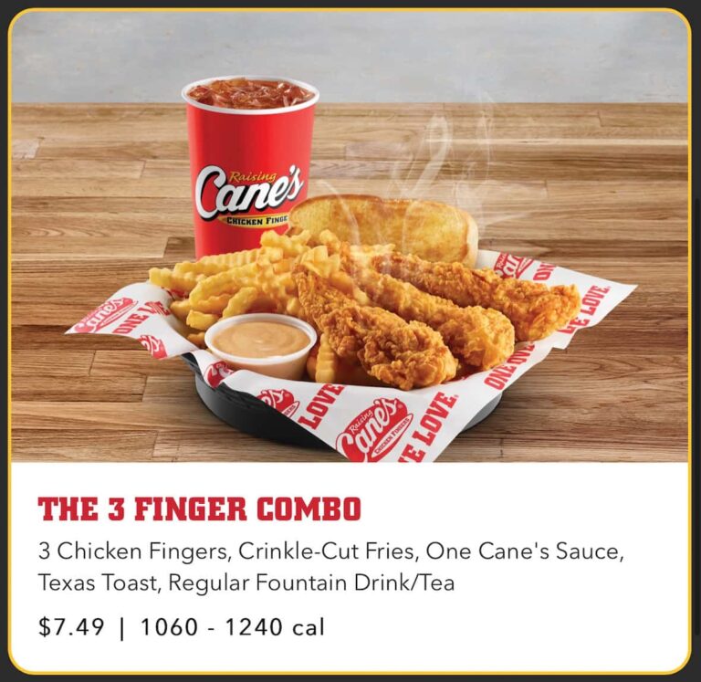 Raising Cane's Menu With Prices 2025 | Updated 2025